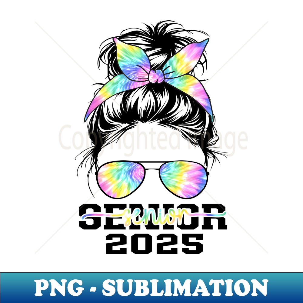 Girls Class of 2025 Messy Bun s Seniors 2025 Grad 25 - High- | Inspire ...
