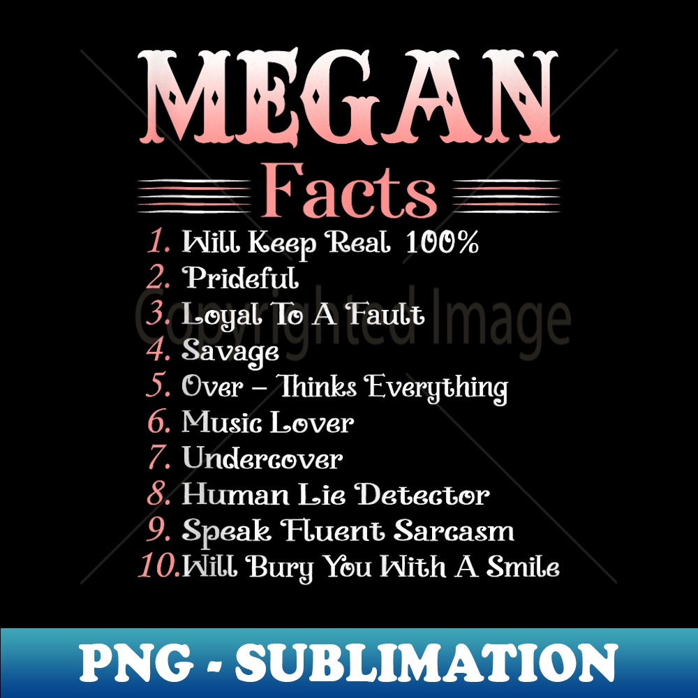 Megan FACTS Megan First Name Birthday - Unique Sublimation P | Inspire ...
