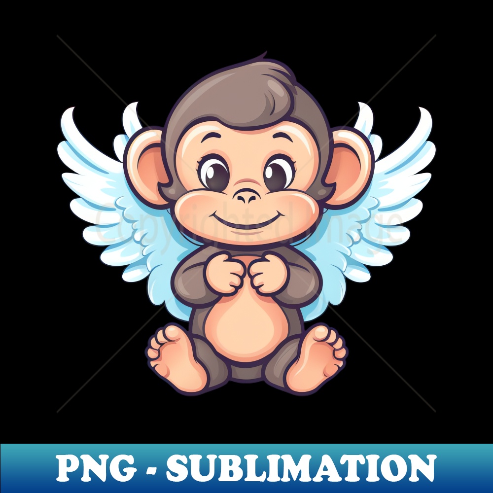 Cute Monkey Angel - Winged Design | Inspire Uplift