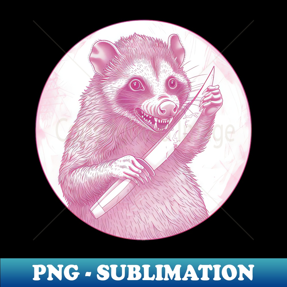 Possum with a Knife - PNG Transparent Sublimation File - Inspire Uplift
