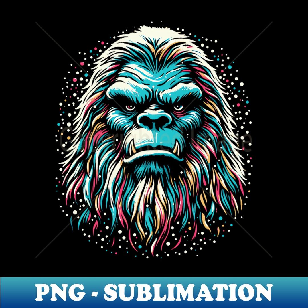 Cryptid Rave Yeti - PNG Transparent Sublimation Design - Inspire Uplift