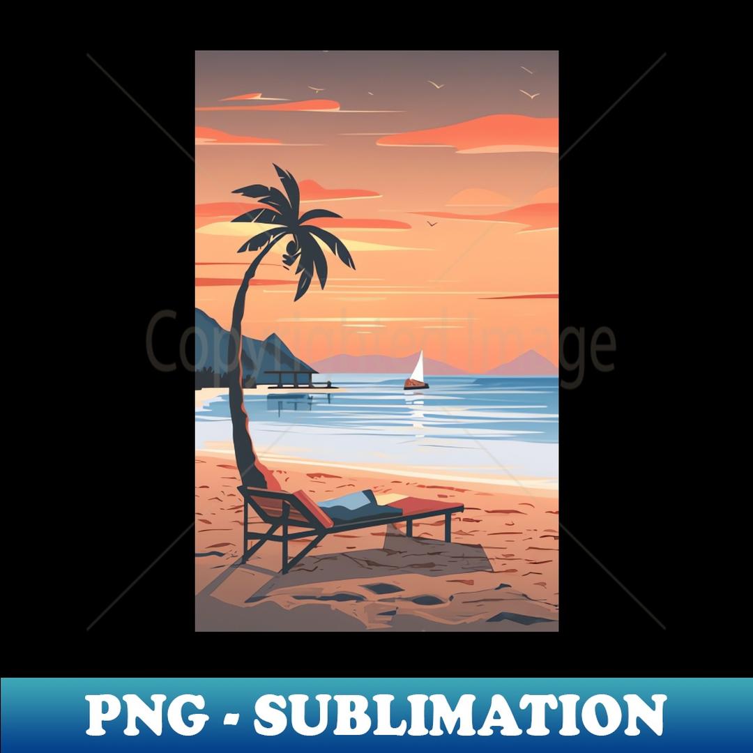 Sunset at the beach - Decorative Sublimation PNG File | Inspire Uplift