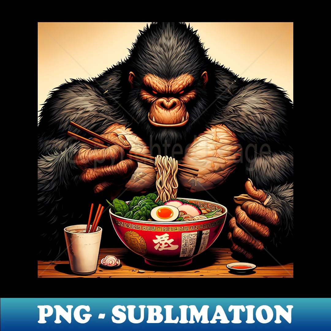 The Great Monkey Eating Bowl of Ramen Classic Style Vintage | Inspire ...