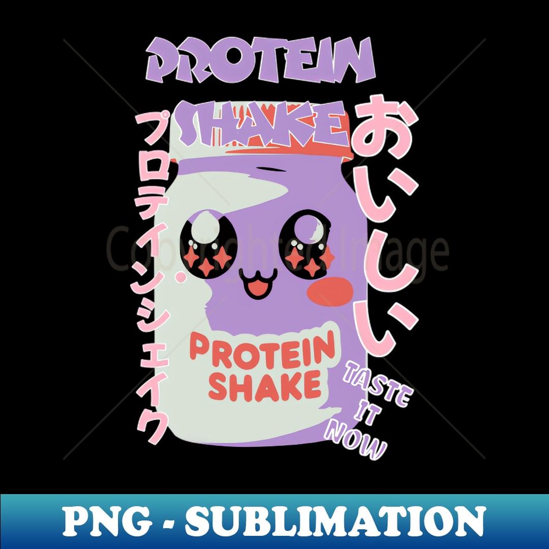 Protein Shake in Kawaii - PNG Transparent Sublimation File | Inspire Uplift