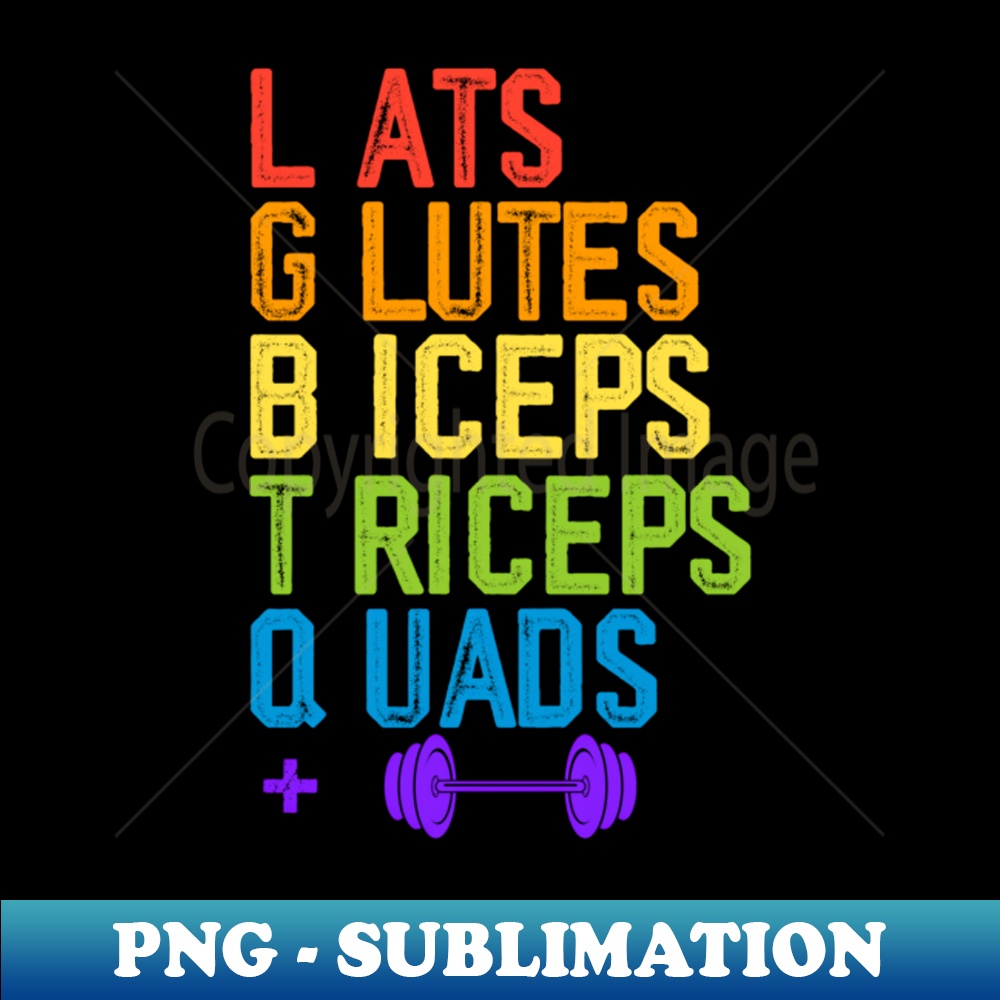 Lats Glutes Biceps Triceps Quads Lgbtq - Exclusive PNG Subli | Inspire ...