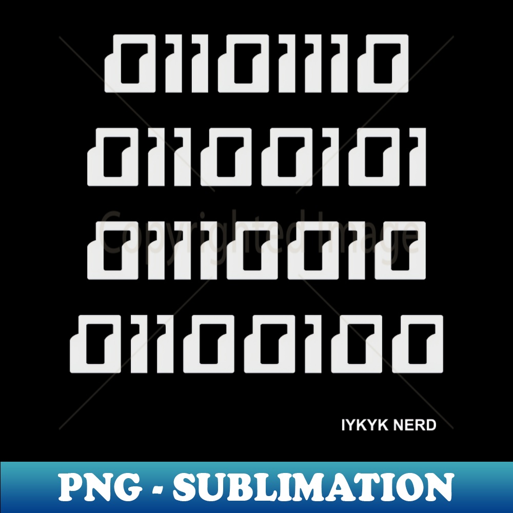 Binary Nerd - PNG Transparent Digital Download File for Subl | Inspire Uplift