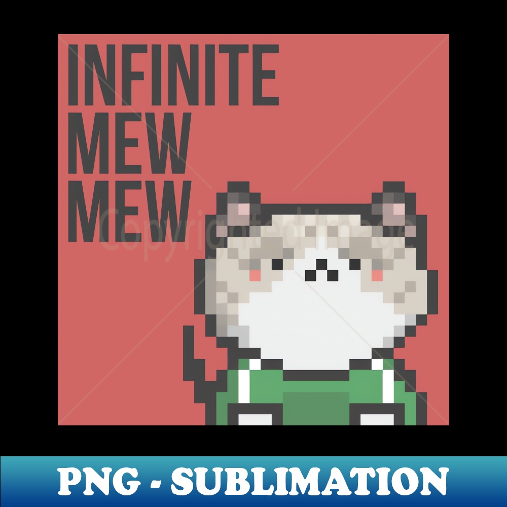 Pixel Cat - PNG Transparent Sublimation Design | Inspire Uplift