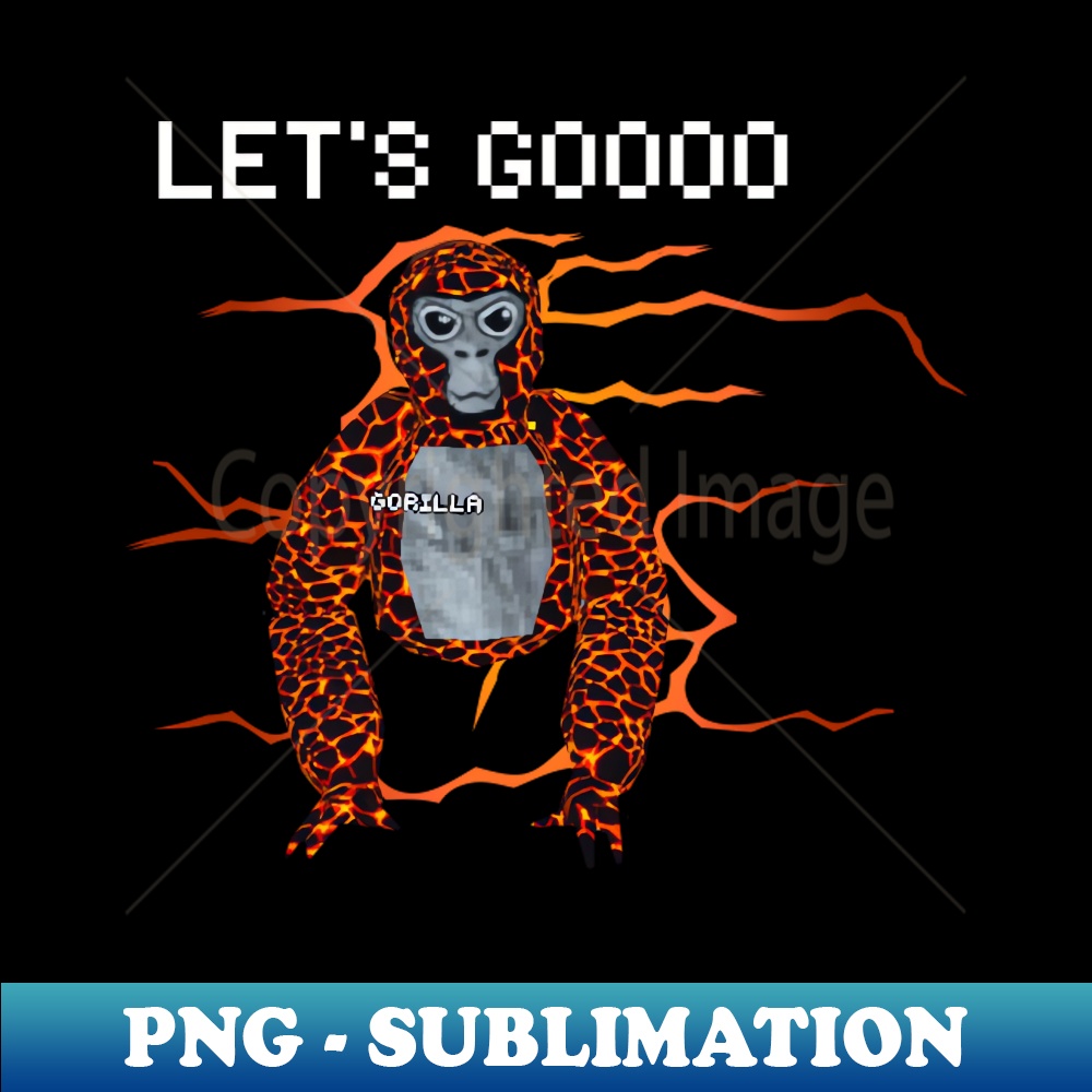 Gorilla Tag Merch for VR Gamer Lava Monkey - Instant PNG Sub | Inspire ...