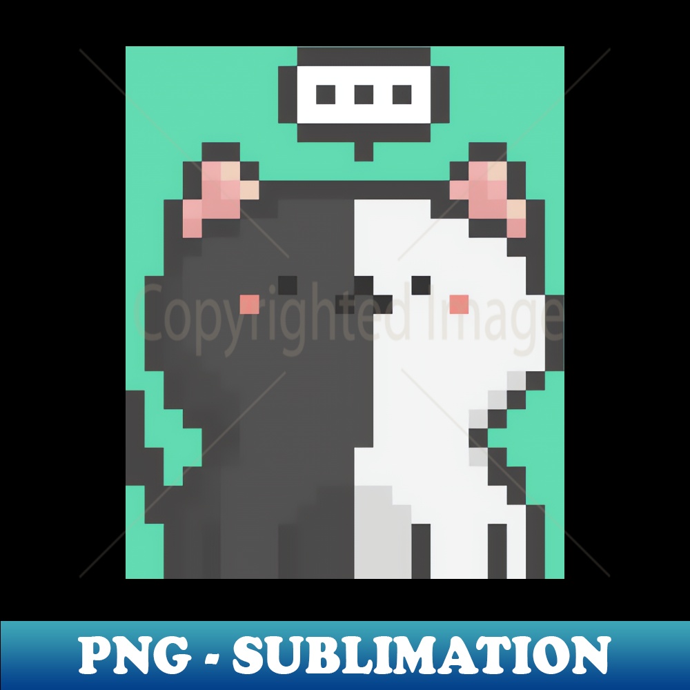 Pixel Cat - PNG Sublimation Digital Download | Inspire Uplift
