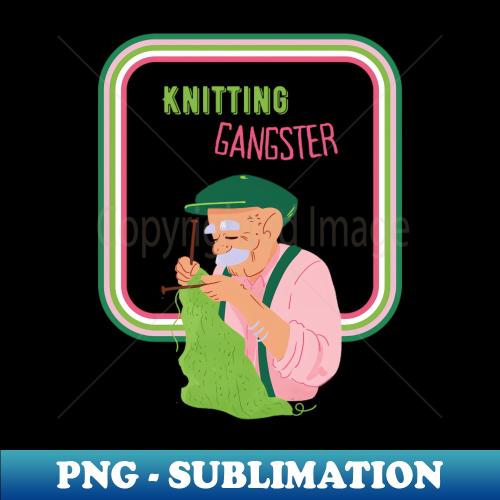 Knitting gangster colourful with frame - Creative Sublimatio | Inspire ...