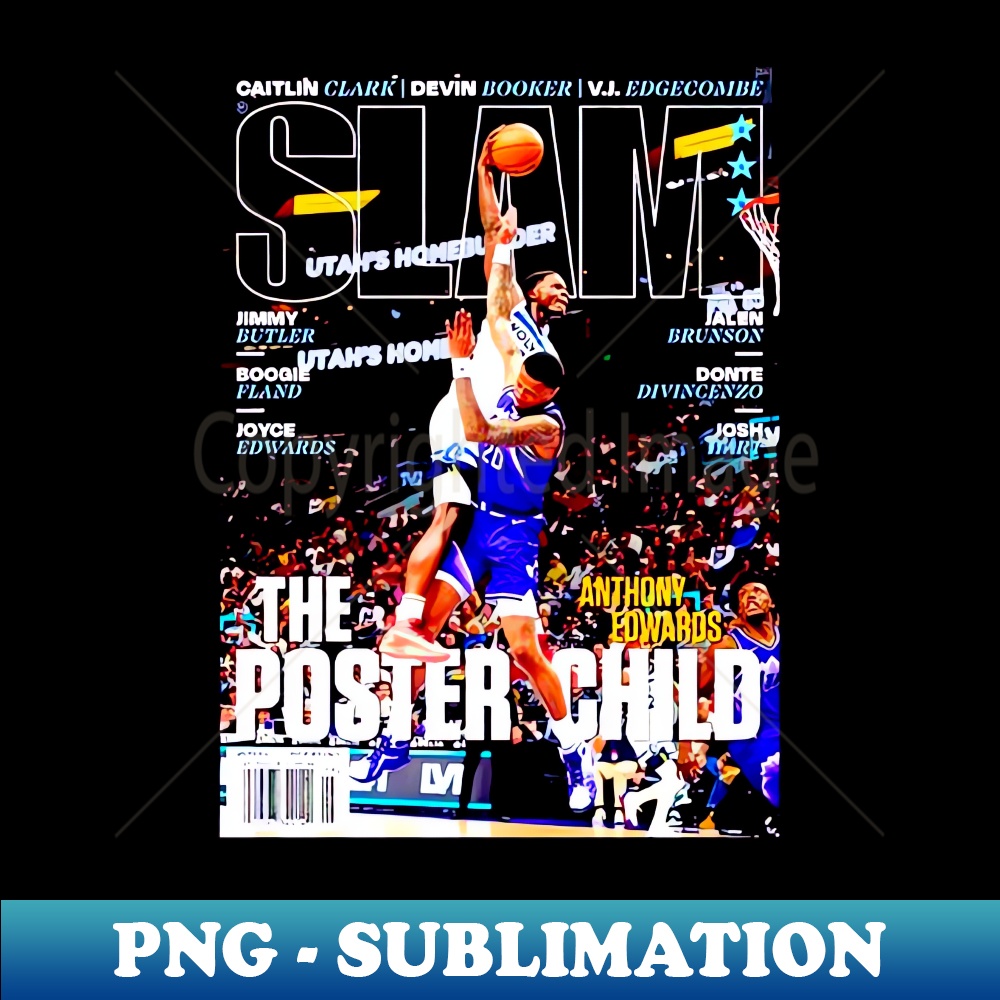 Anthony Edwards the poster vintage (SLAM) - Instant PNG Subl | Inspire ...