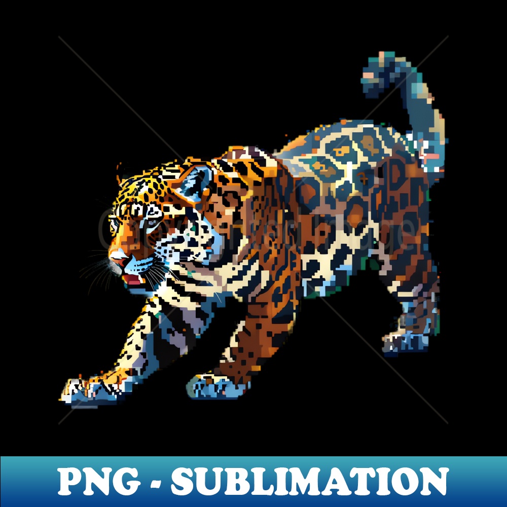 Pixel Jaguar - PNG Transparent Sublimation File | Inspire Uplift
