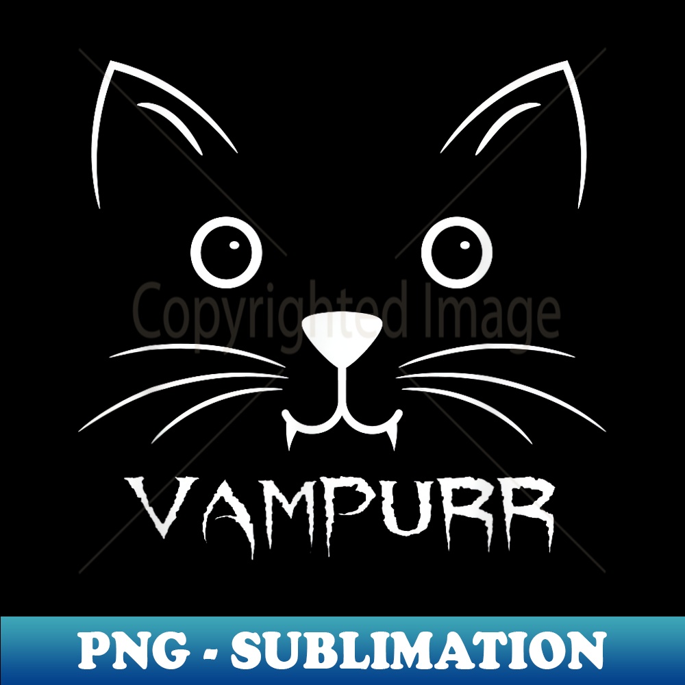 Halloween Cute Kawaii Vampire Cat - Vampurr Pun | Inspire Uplift