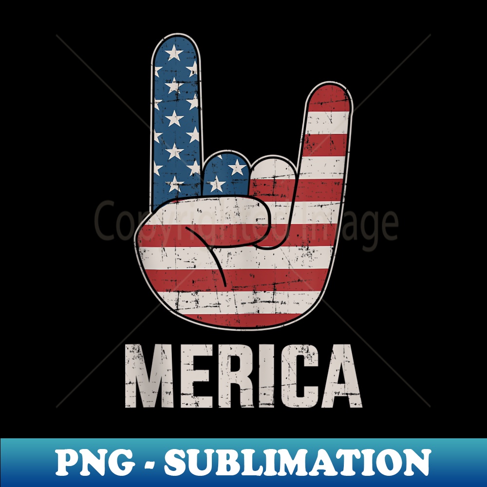 Rock hand sign with US Merica flag for Independence day - Hi | Inspire ...