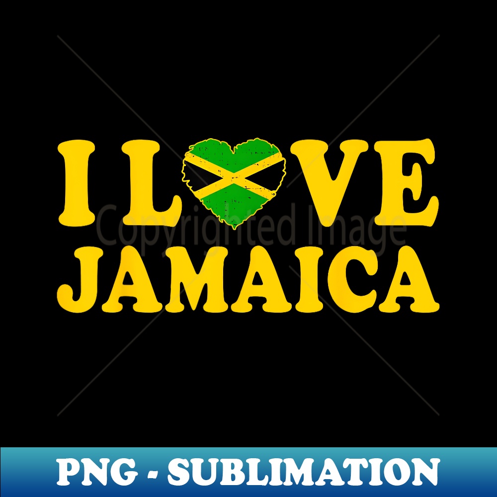 I Love Jamaica Heart Proud Jamaican Jamaica Independence Day | Inspire ...