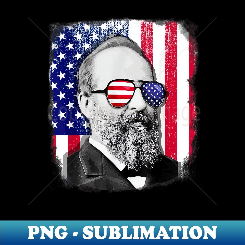 James Garfield US flag 4th of July - Retro PNG Sublimation D | Inspire ...