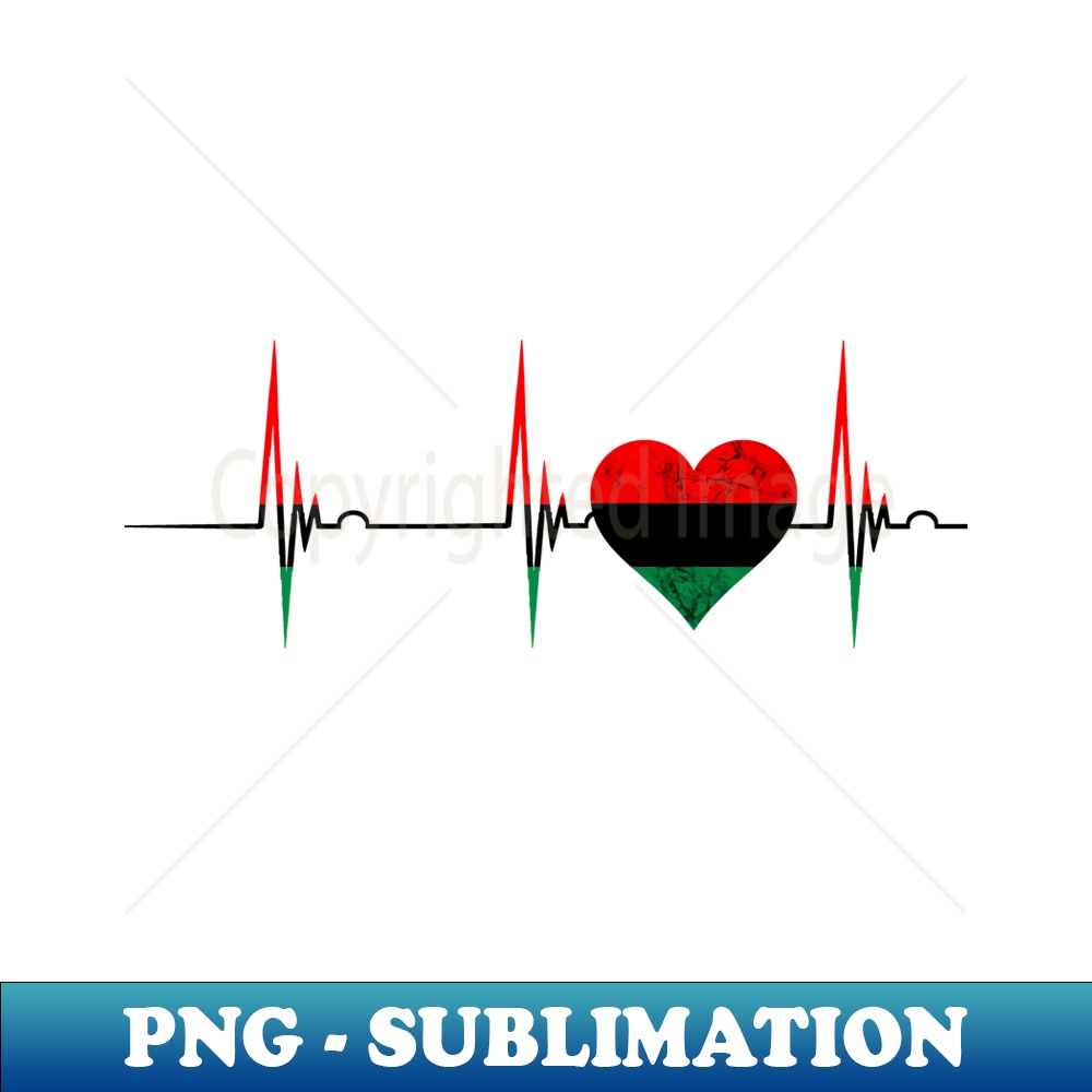 Pan African Heartbeat EKG Pulse Black Liberation UNIA Flag - | Inspire ...