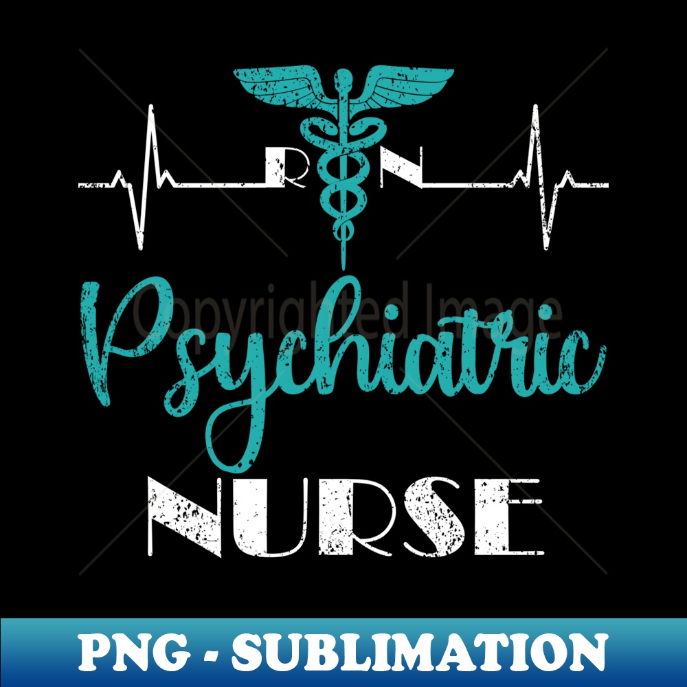 Psychiatric Nurse Heartbeat EKG RN Mental Health Psych Nurse | Inspire ...