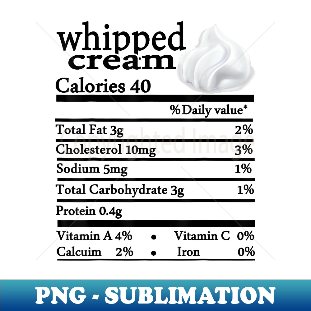 Whipped Cream Nutrition Thanksgiving Costume Food Facts 1 - | Inspire ...