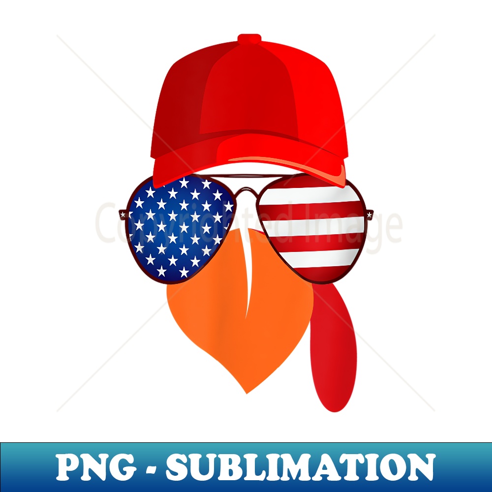 Patriotic Glasses Cap Turkey Face Pilgrim Costume Adult - PN | Inspire ...