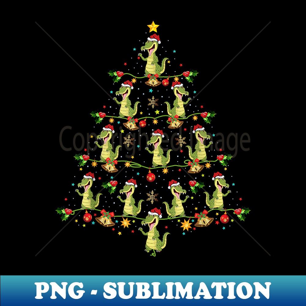 Alligator Lover Xmas Matching Santa Alligator Christmas Tree | Inspire ...