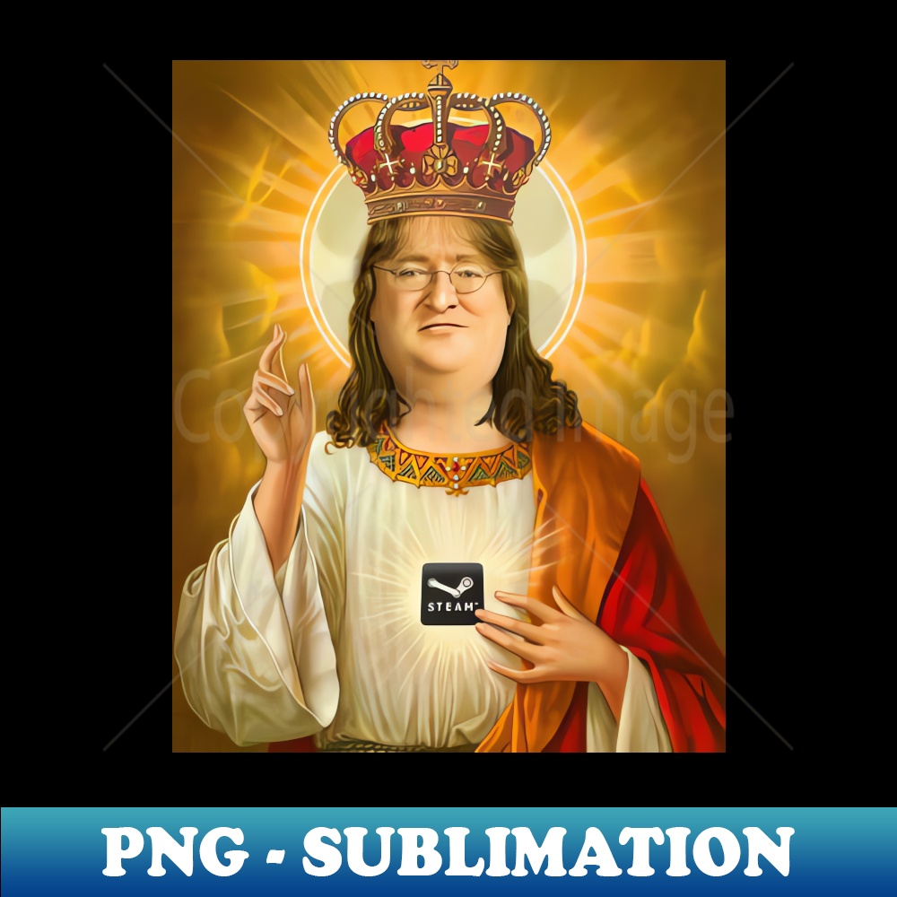 PC God Gabe Newell - Decorative Sublimation PNG File | Inspire Uplift