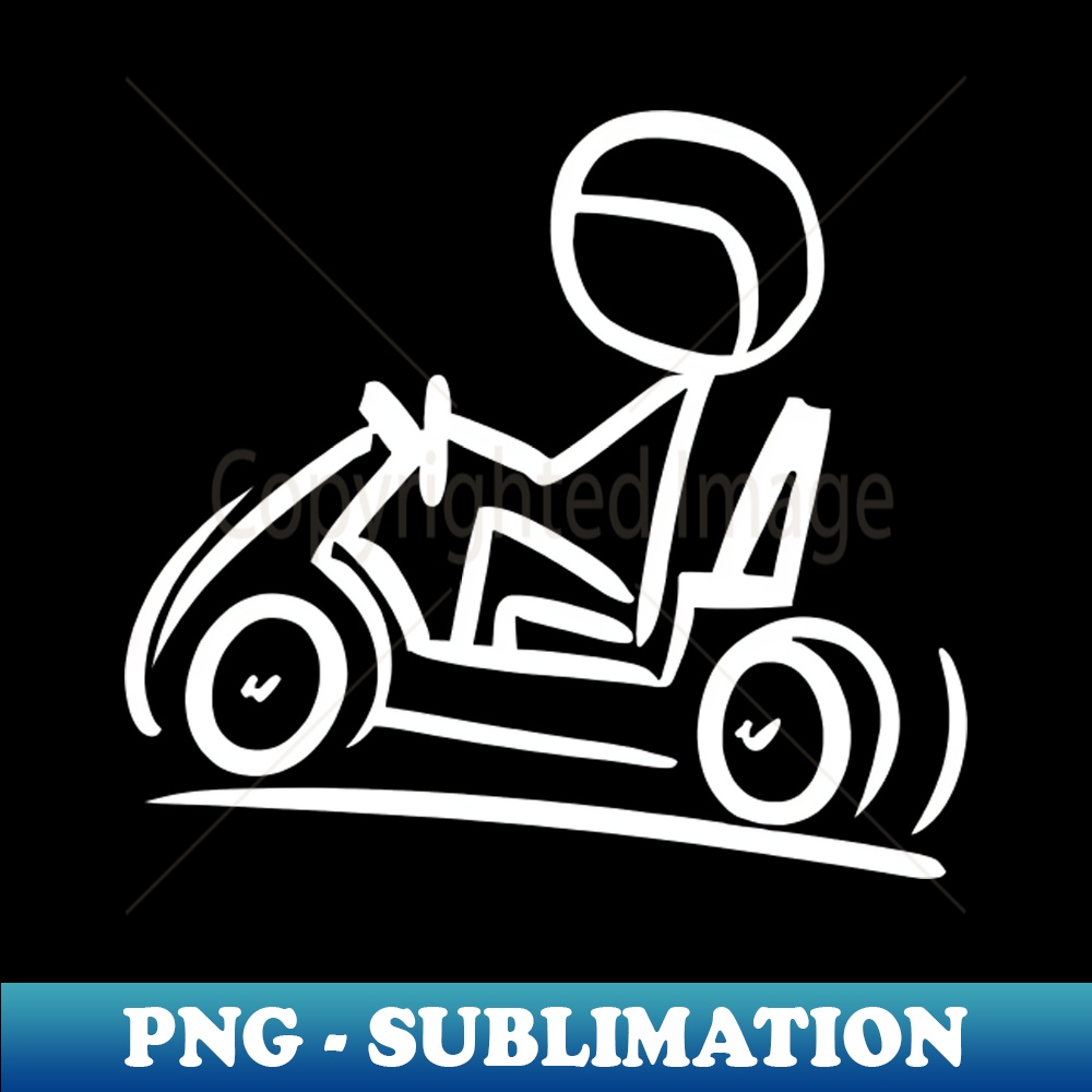 Go-Kart Silhouette Stick Figure Line Drawing - PNG Transpare | Inspire ...