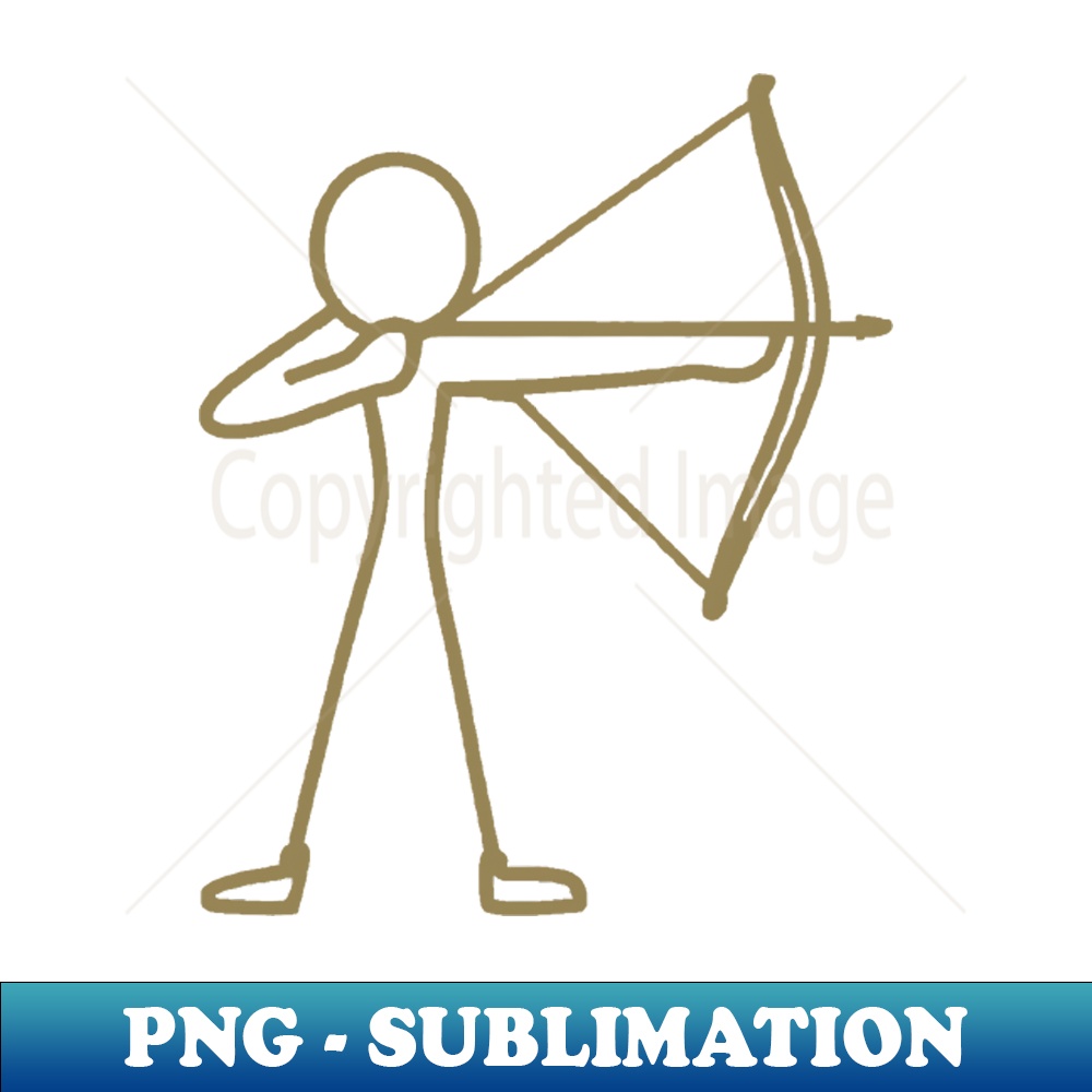 Stick figure bow archery archer - Retro PNG Sublimation Digi | Inspire ...