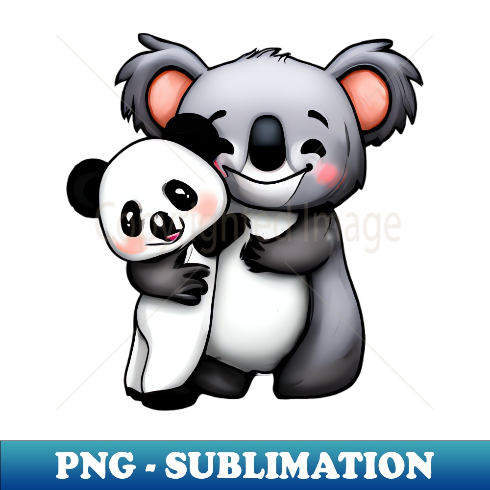cute koala bear and panda bear hug and cuddle - Professional | Inspire ...