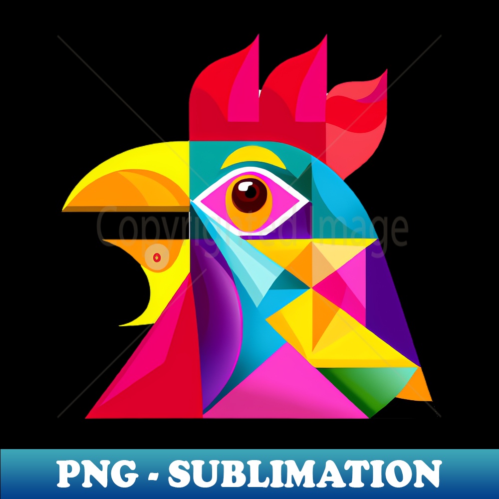 Funky Rooster - Unique Sublimation PNG Download | Inspire Uplift