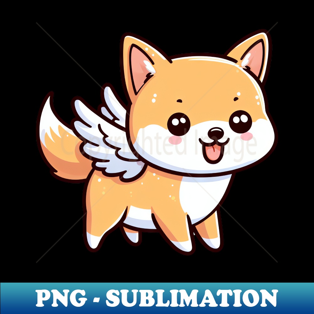 Cute Shiba Inu angel in comic style - Art Inspired Sublimati | Inspire ...