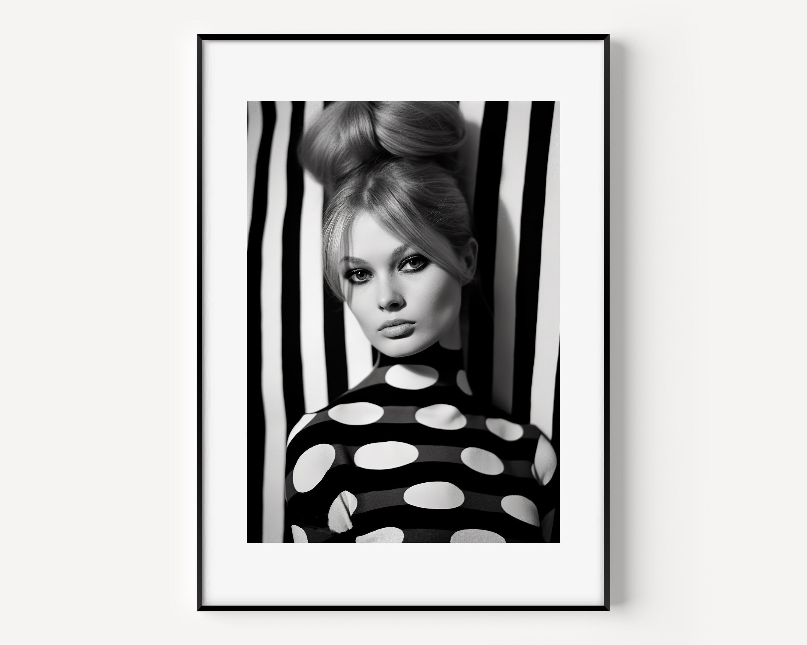 Brigitte Wall Art Black and White Print Famous Photography W | Inspire ...