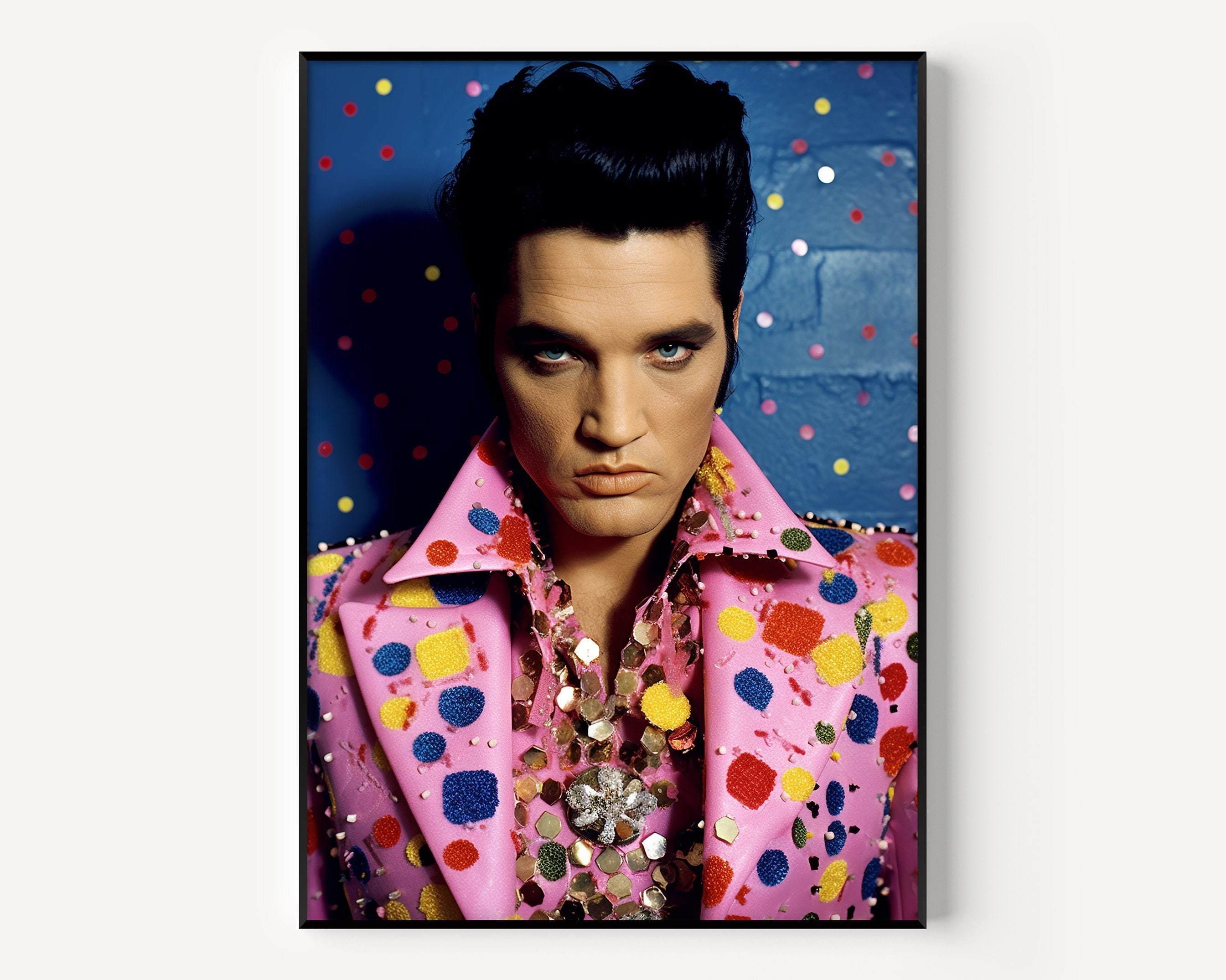Elvis Wall Art Elvis Print Famous Photography Man Painting V - Inspire ...