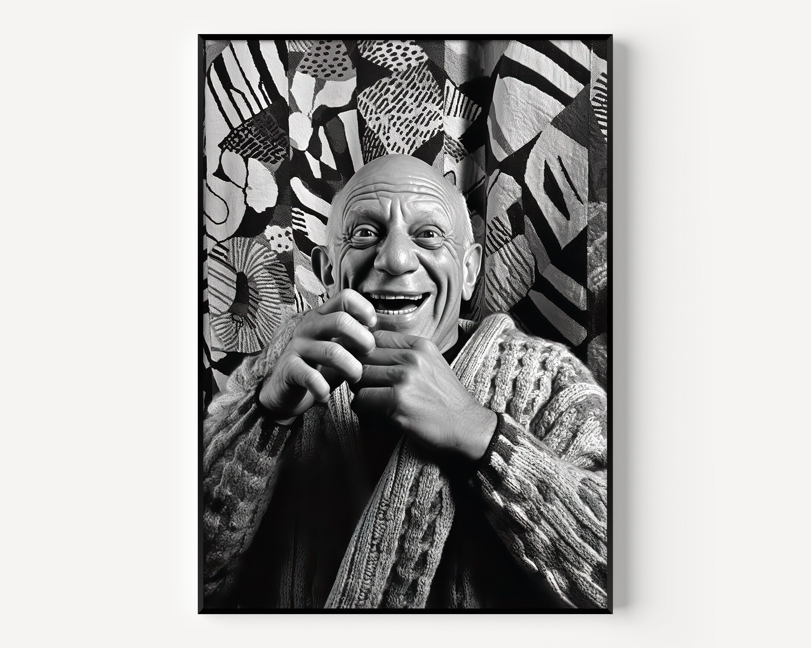 Picasso Wall Art Black and White Picasso Poster Self Portrai - Inspire ...