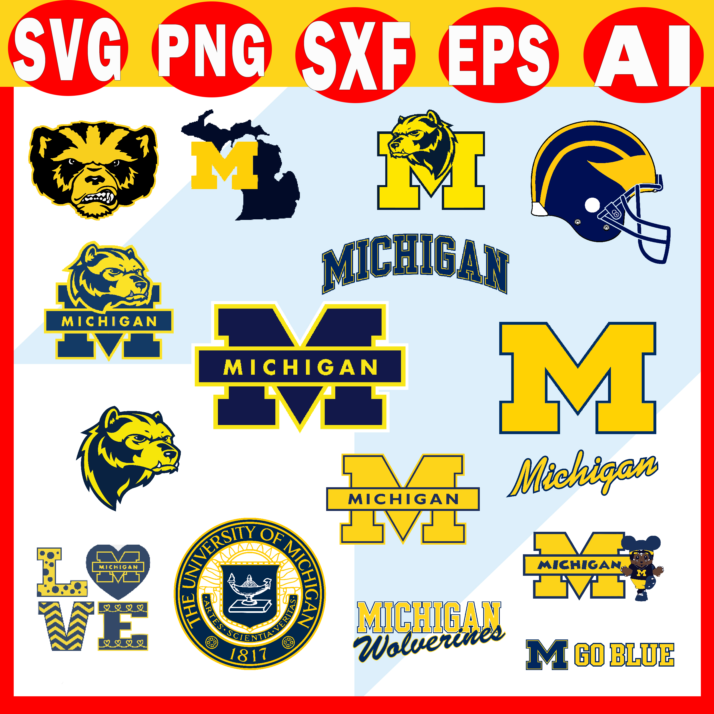 Michigan Wolverines logo, Michigan Wolverines svg, Michigan | Inspire ...
