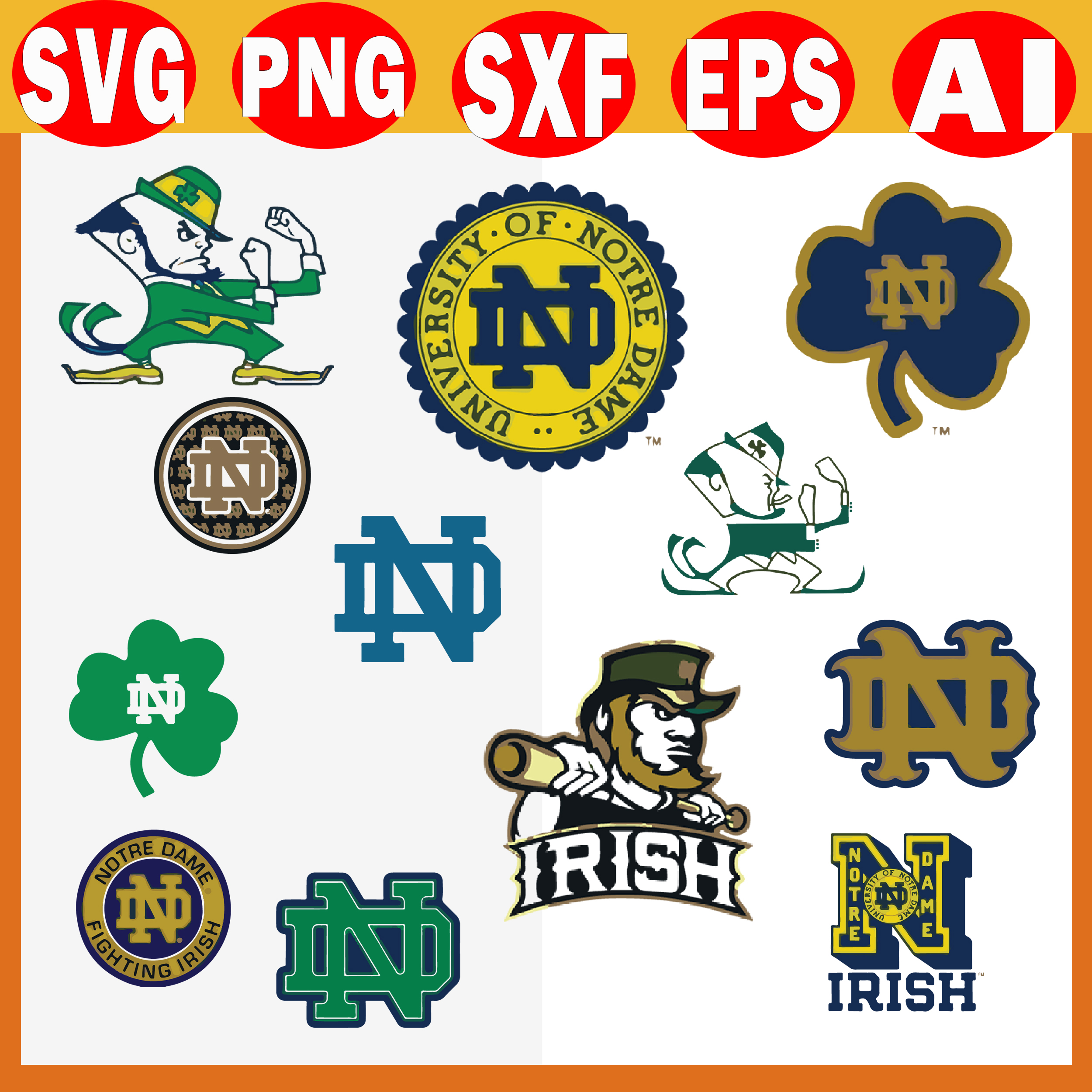 Digital Download, Notre Dame Fighting Irish logo, Notre Dame | Inspire ...