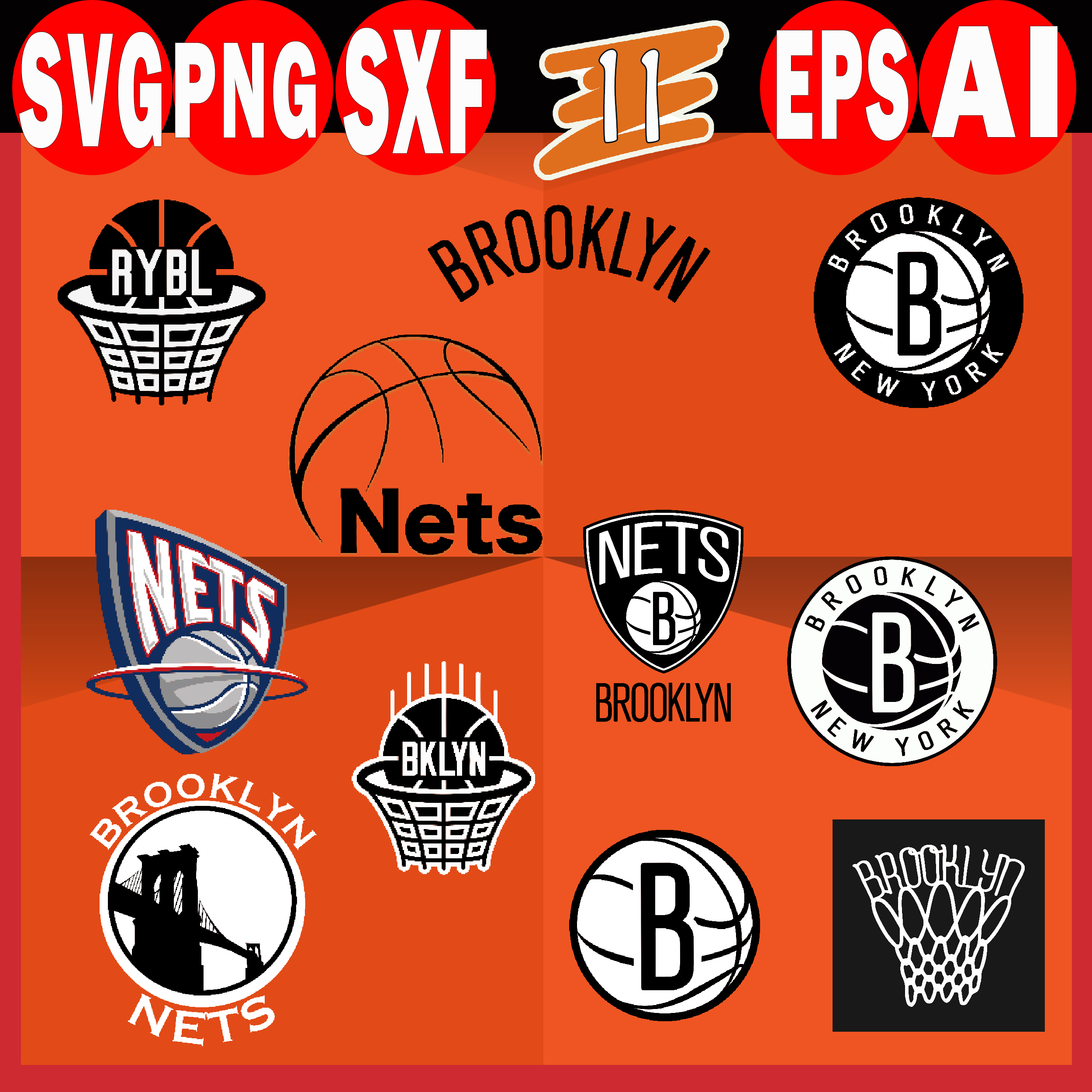 Brooklyn Nets Logo SVG - Nets SVG Cut Files - Nets PNG Logo - Inspire ...