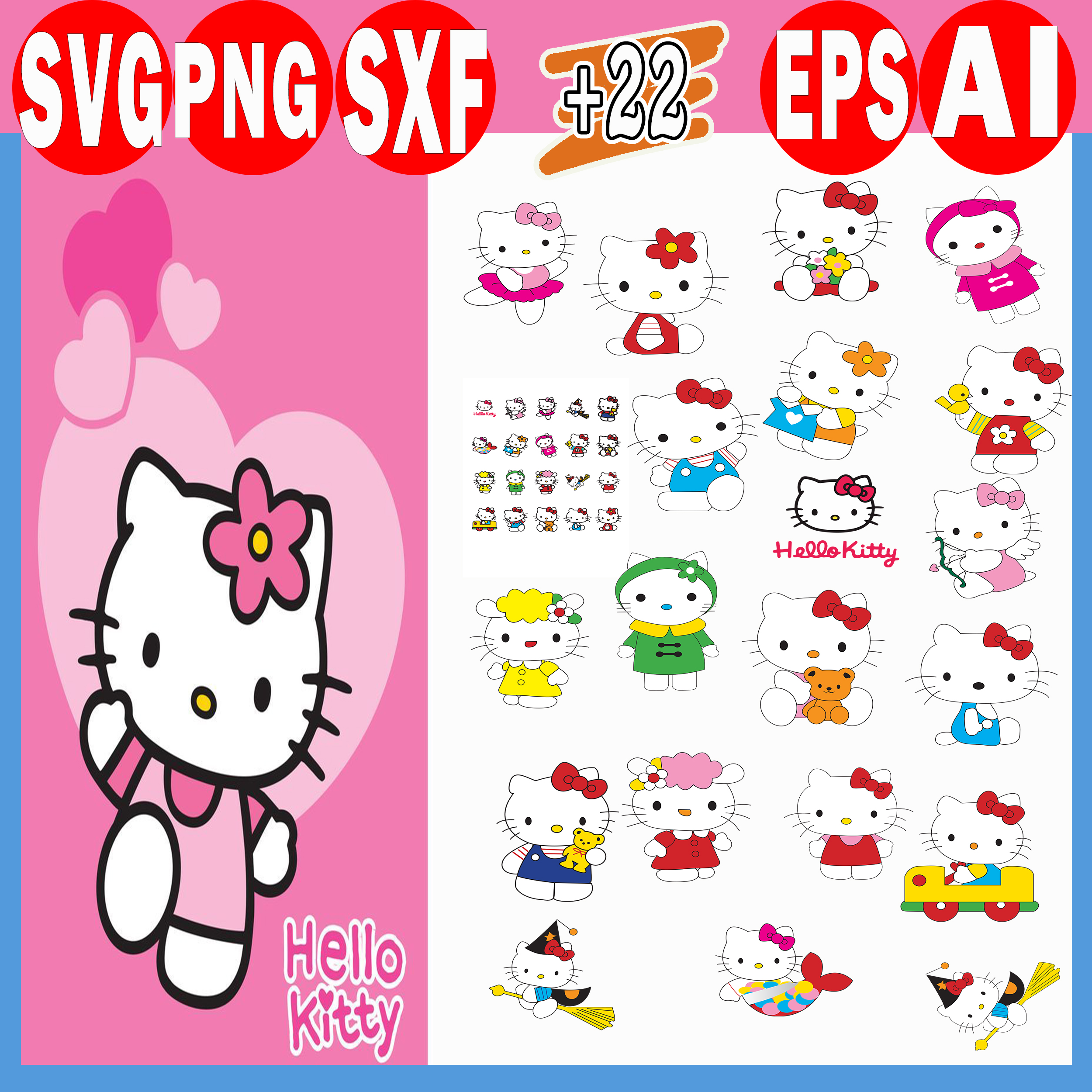 22 Hello Kitty Svg Bundle, Hello Kitty Svg, Hello Kitty Svg | Inspire ...