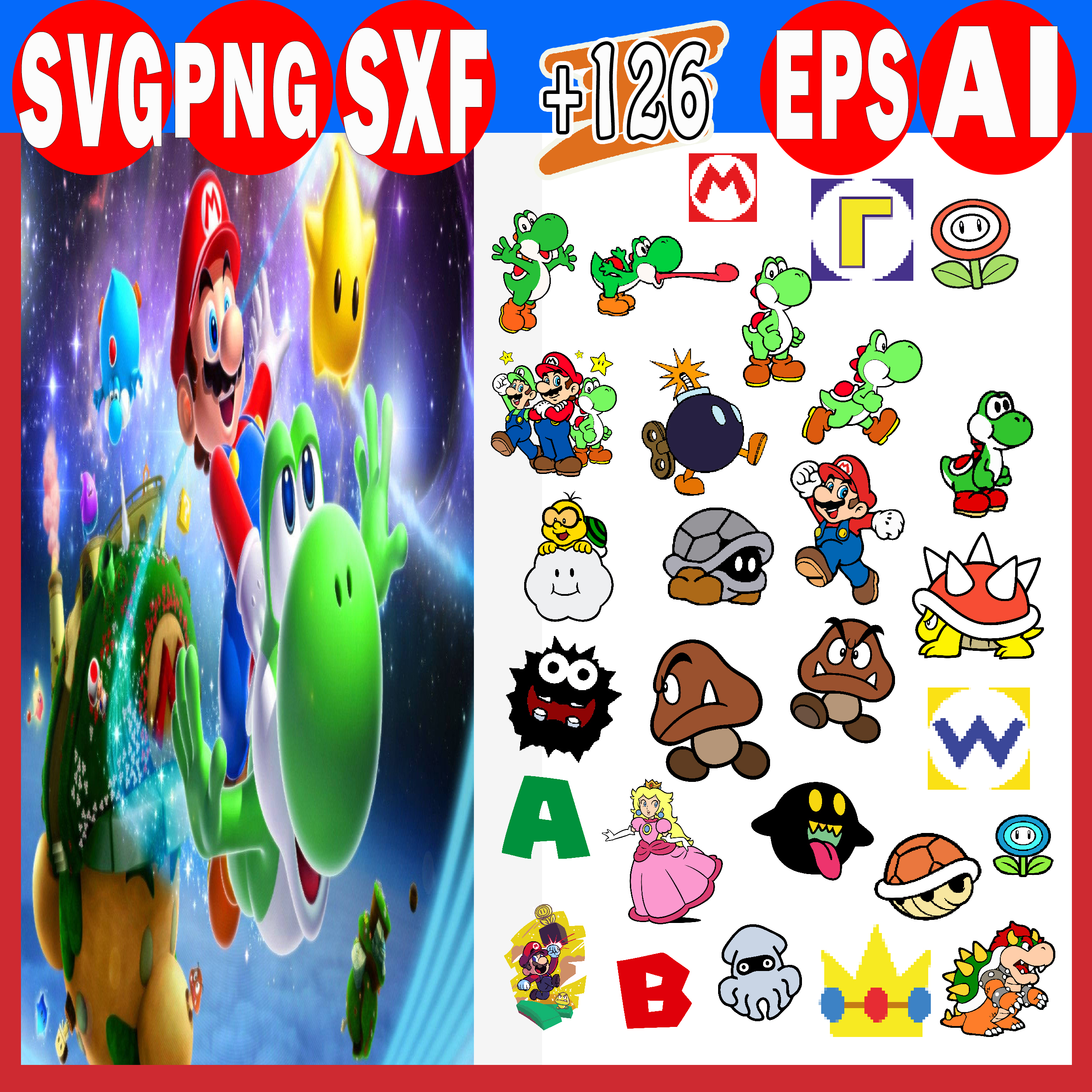 Super Mario SVG, Super Mario PNG, Super Mario Logo, Super Ma - Inspire ...