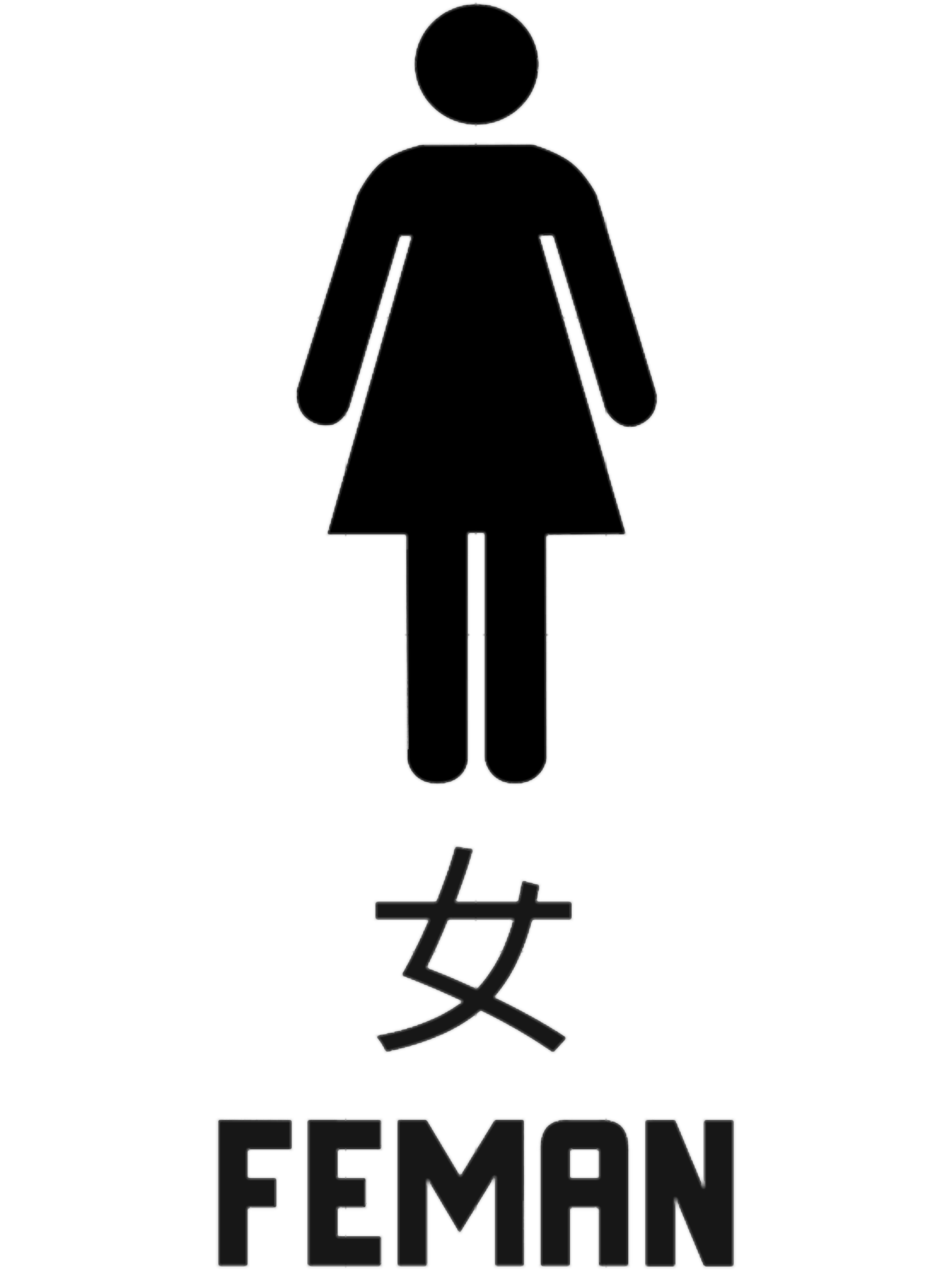 Bad Translation Toilet Door Sign Feman | Inspire Uplift