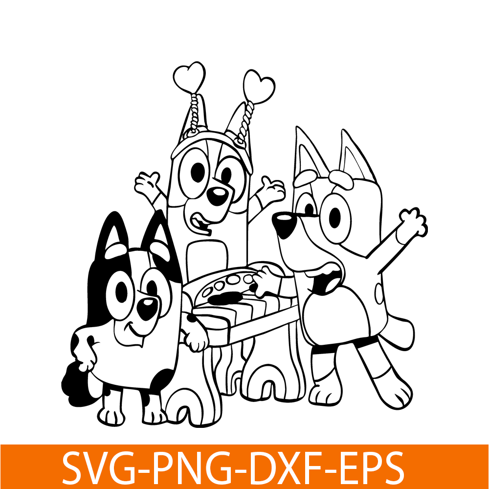 Bluey Playing SVG PNG DXF EPS Bluey Friends SVG Bluey Cartoo | Inspire ...