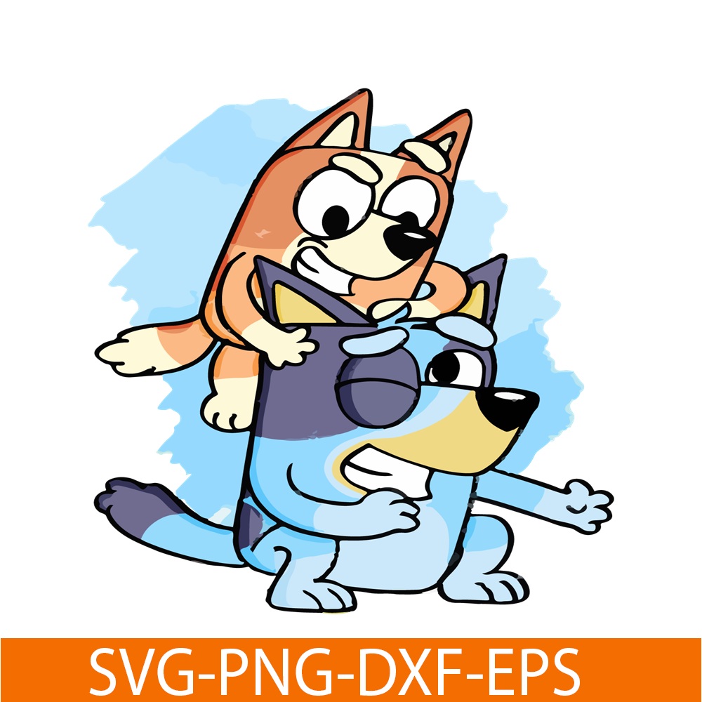 Funny Bluey Siblings SVG PDF PNG Bandit And Chilli SVG Bluey | Inspire ...