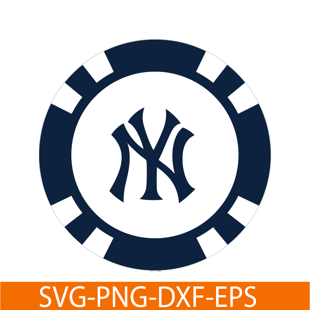 NY Yankees Blue Logo SVG, Major League Baseball SVG, Basebal | Inspire ...