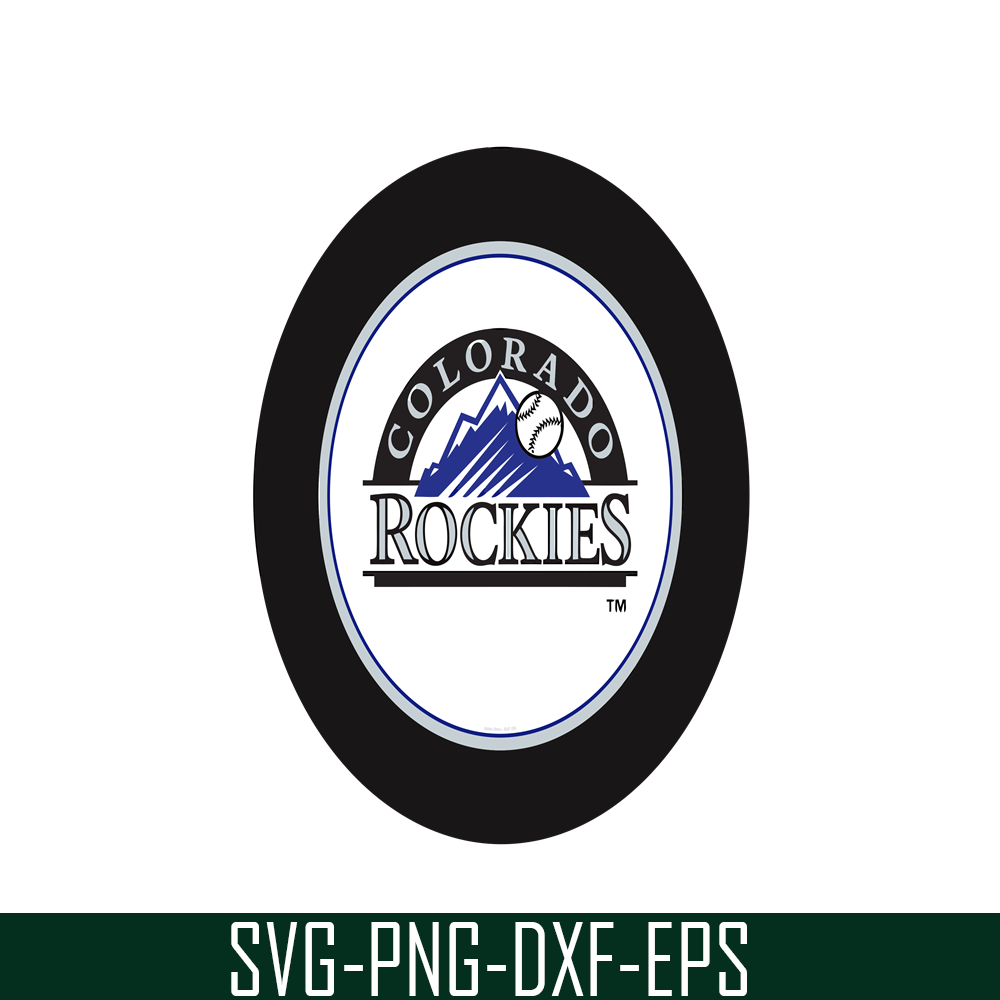 Colorado Rockies Black White Logo SVG PNG DXF EPS AI, Major | Inspire ...