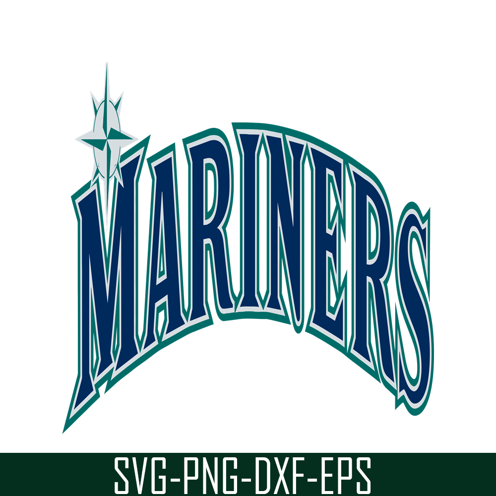Mariners The Blue Text SVG, Major League Baseball SVG, Baseb | Inspire ...