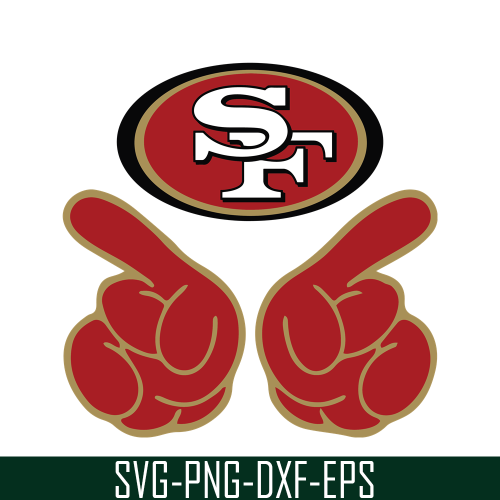 San Francisco 49ers Hands PNG DXF EPS, Football Team PNG, NF | Inspire ...