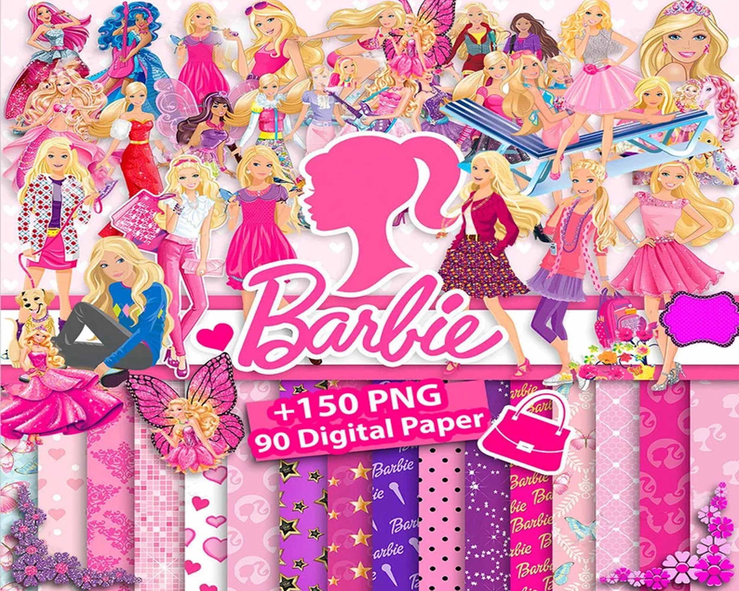 Barbie Digital Paper, Barbie Movie, Fashion Doll, Pink Barbi | Inspire ...