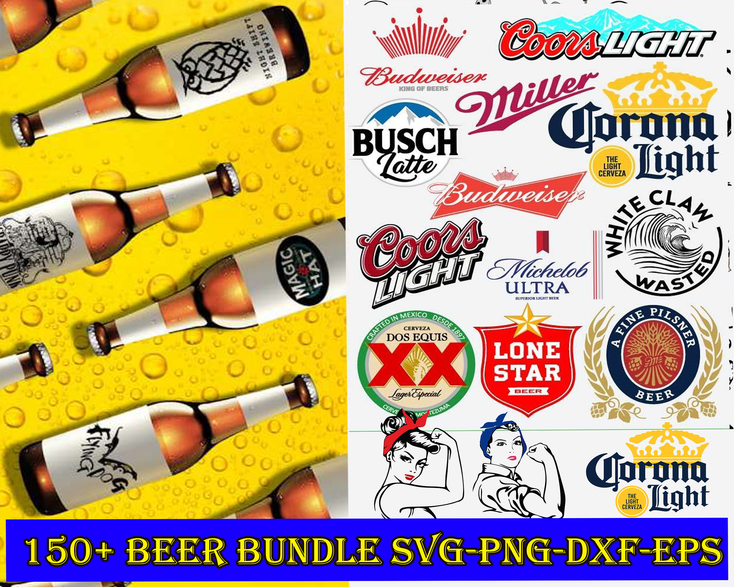Beer Clipart Label Bundle Set, Beer Clip art PNG JPG SVG, W | Inspire ...
