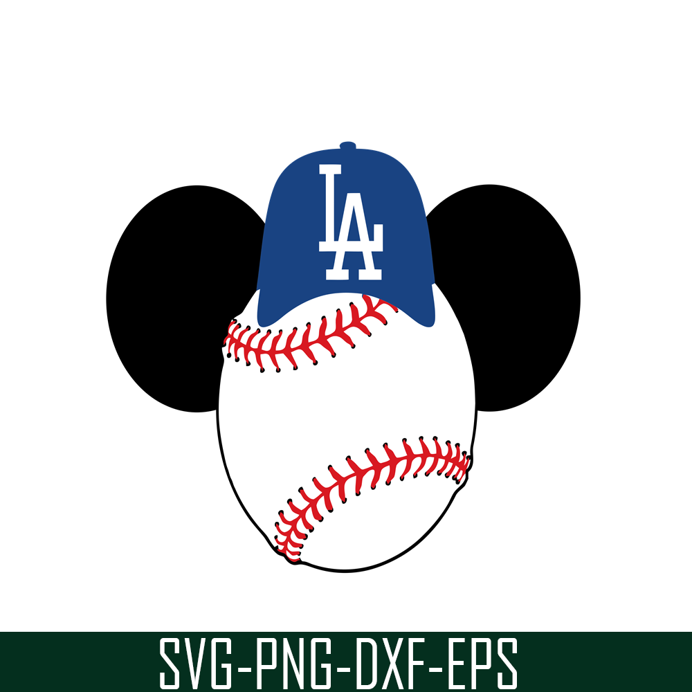 LA Dodgers The Mickey Ball SVG, Major League Baseball SVG, M - Inspire ...