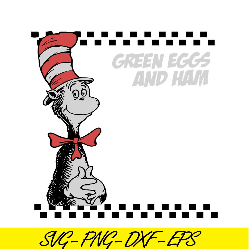 Green eggs and ham rab SVG, Dr Seuss SVG, Cat In The Hat SVG - Inspire ...